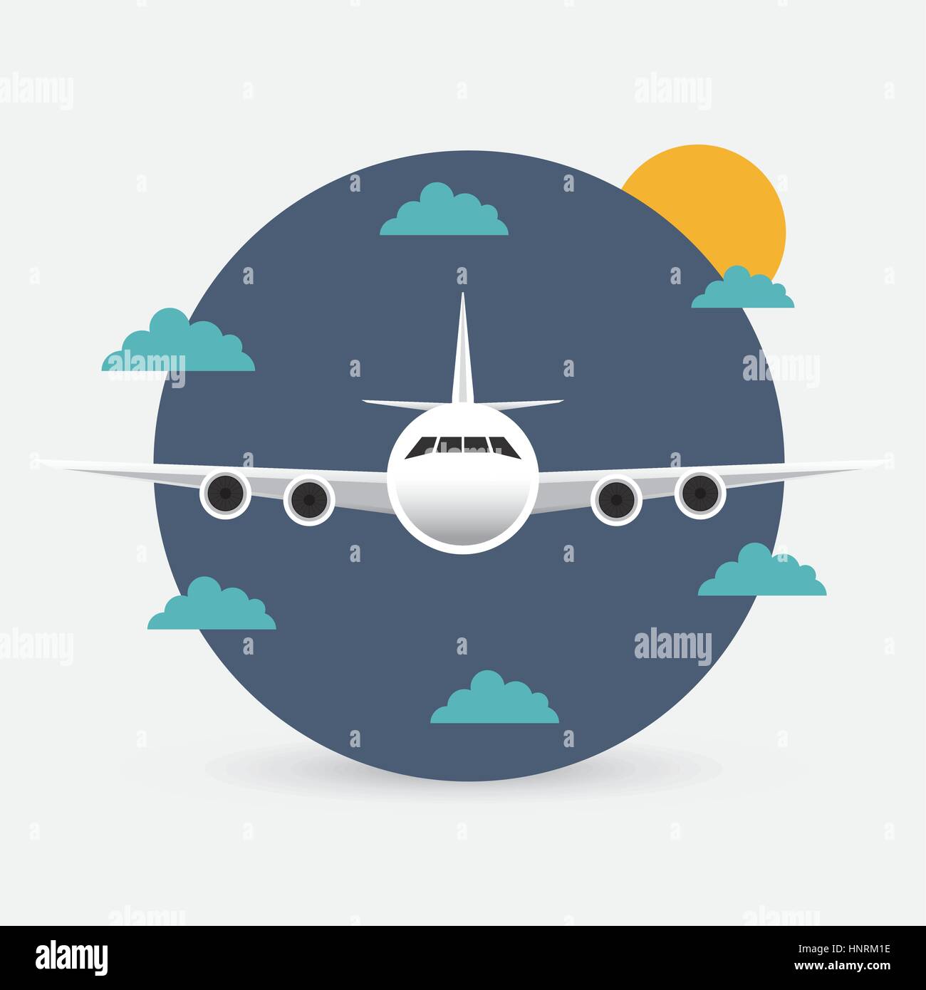 airplane concept with icon design, vector illustration 10 eps graphic ...