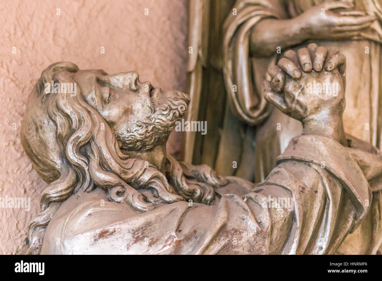 Jesus Christ with praying hands Stock Photo - Alamy