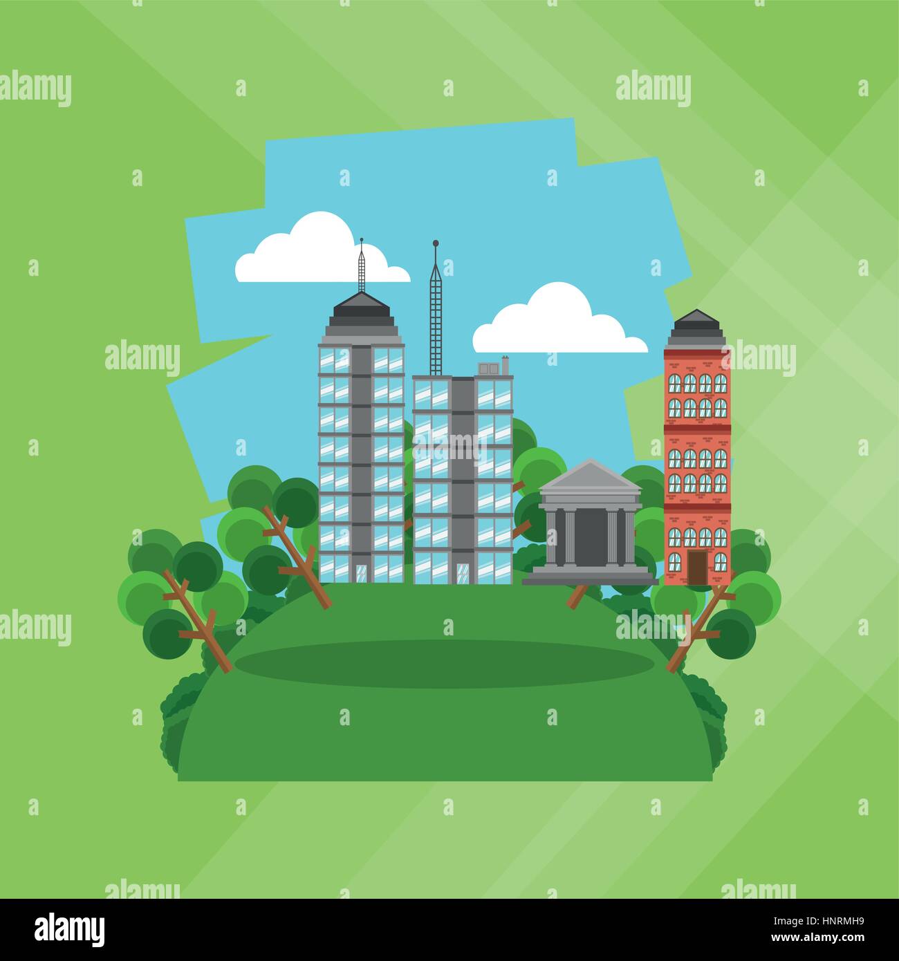 nature city concept with icon design, vector illustration 10 eps ...