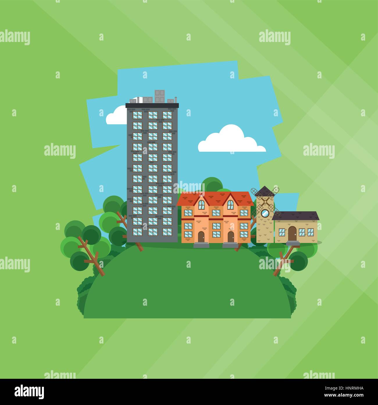 nature city concept with icon design, vector illustration 10 eps ...