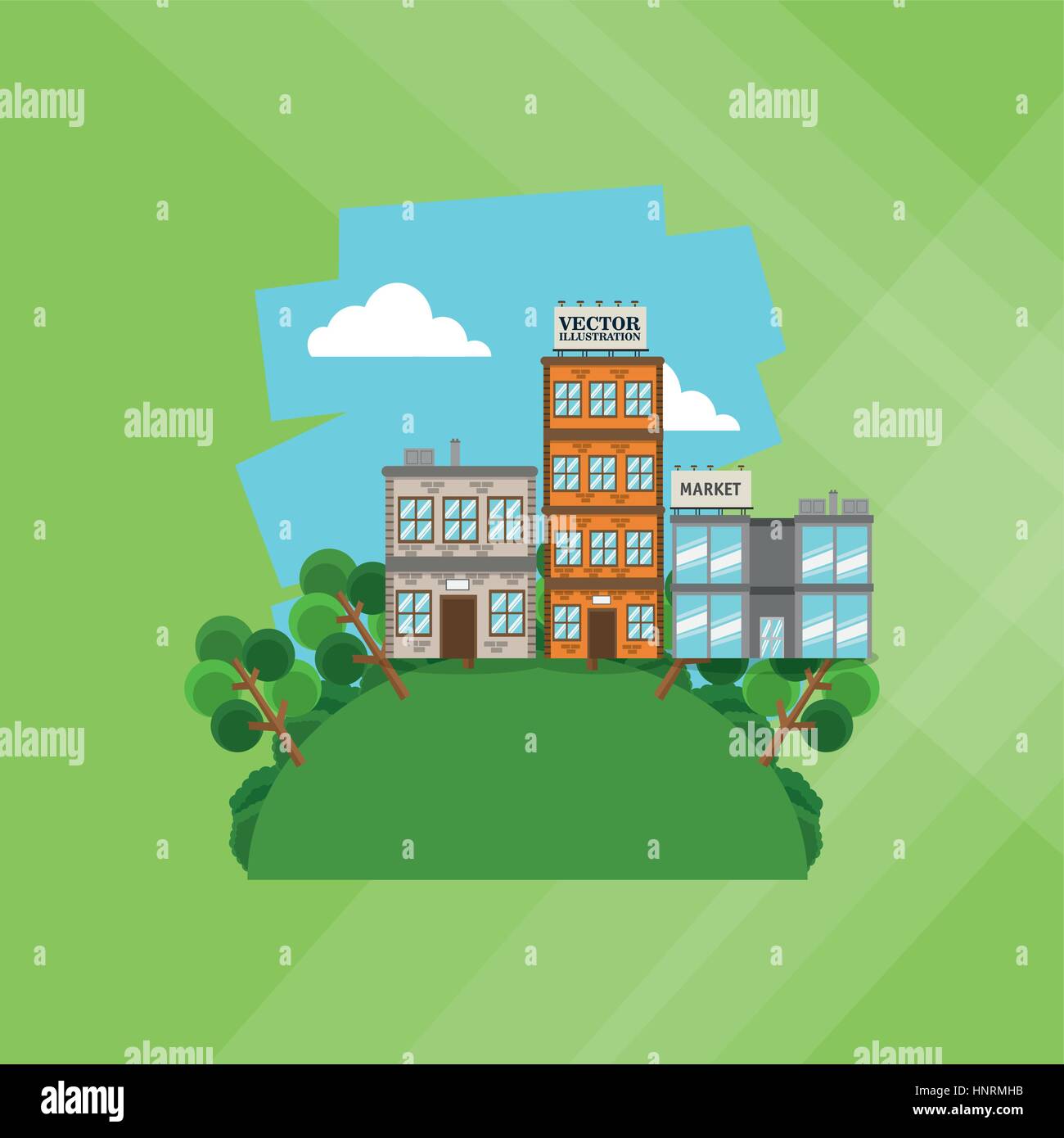 nature city concept with icon design, vector illustration 10 eps ...