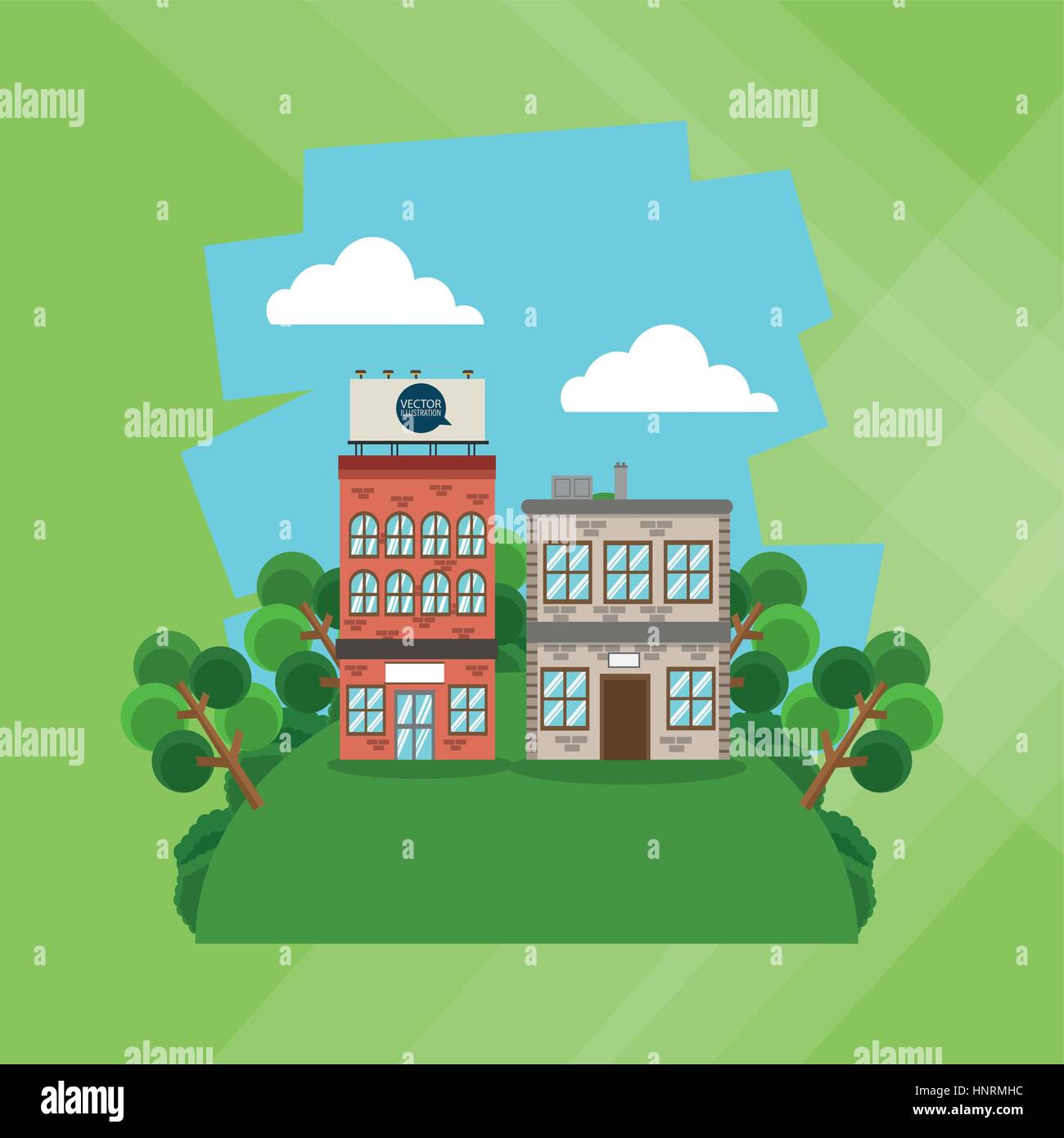 nature city concept with icon design, vector illustration 10 eps ...