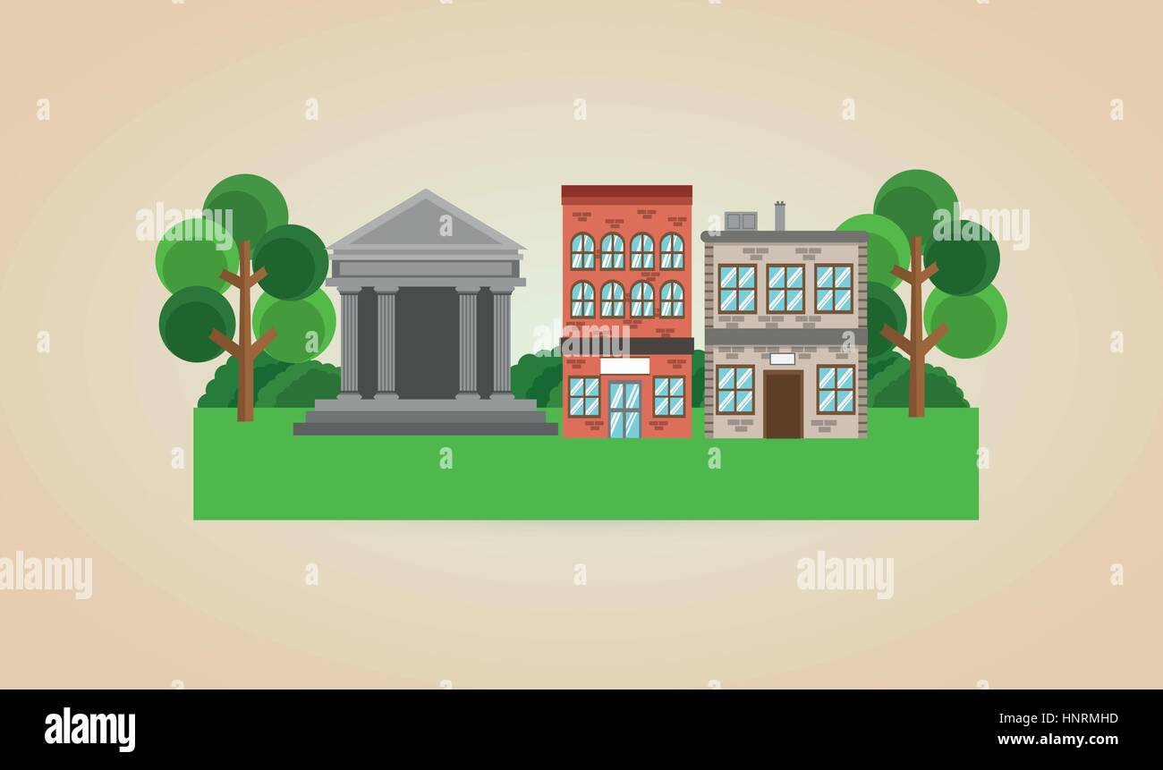 nature city concept with icon design, vector illustration 10 eps ...