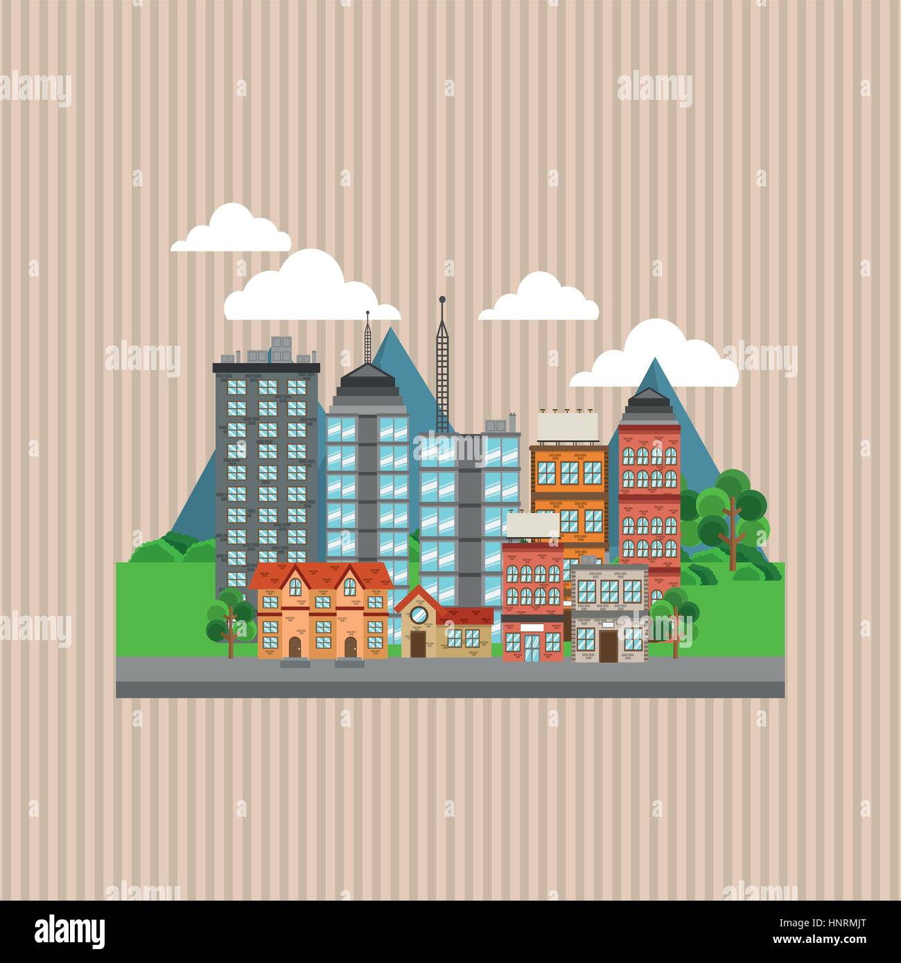 nature city concept with icon design, vector illustration 10 eps ...