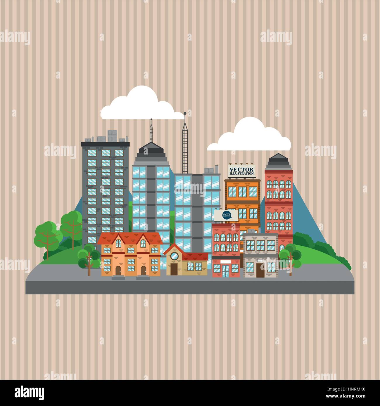 nature city concept with icon design, vector illustration 10 eps ...