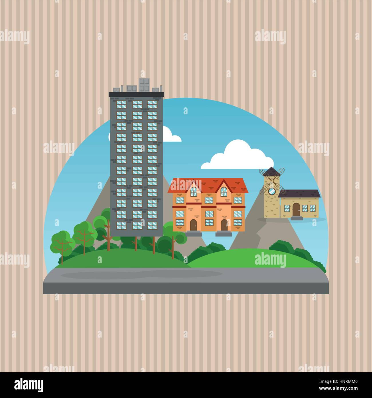 nature city concept with icon design, vector illustration 10 eps ...