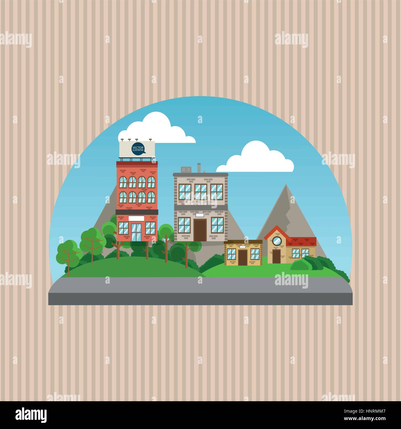 nature city concept with icon design, vector illustration 10 eps ...