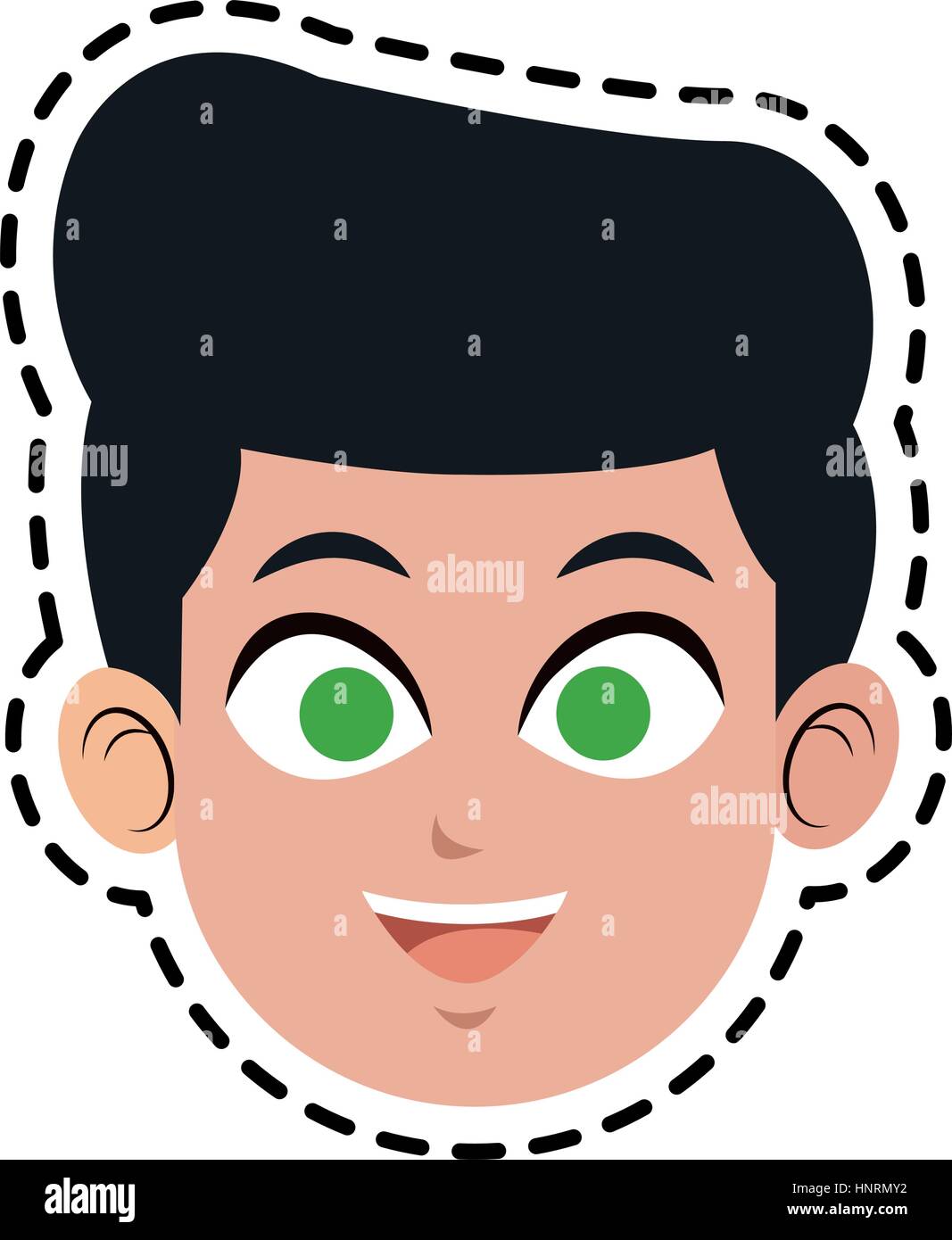happy man cartoon icon over white background. colorful design. vector ...
