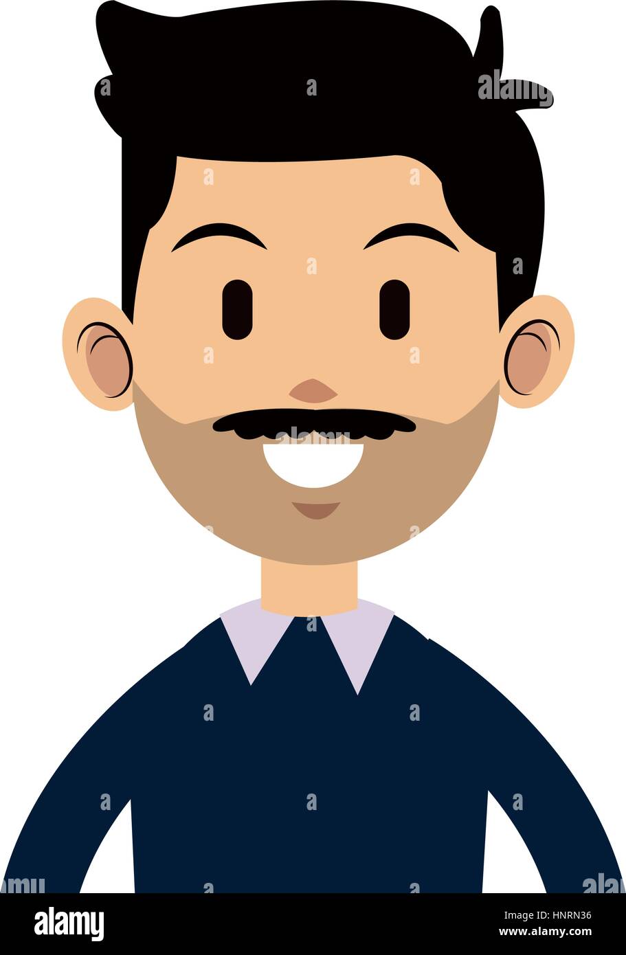 man cartoon icon over white background. colorful design. vector ...