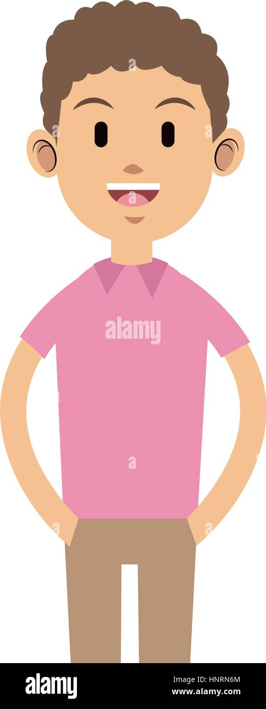 man cartoon icon over white background. colorful design. vector ...