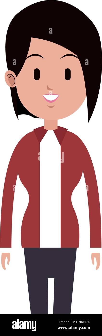 woman cartoon icon over white background. colorful design. vector ...