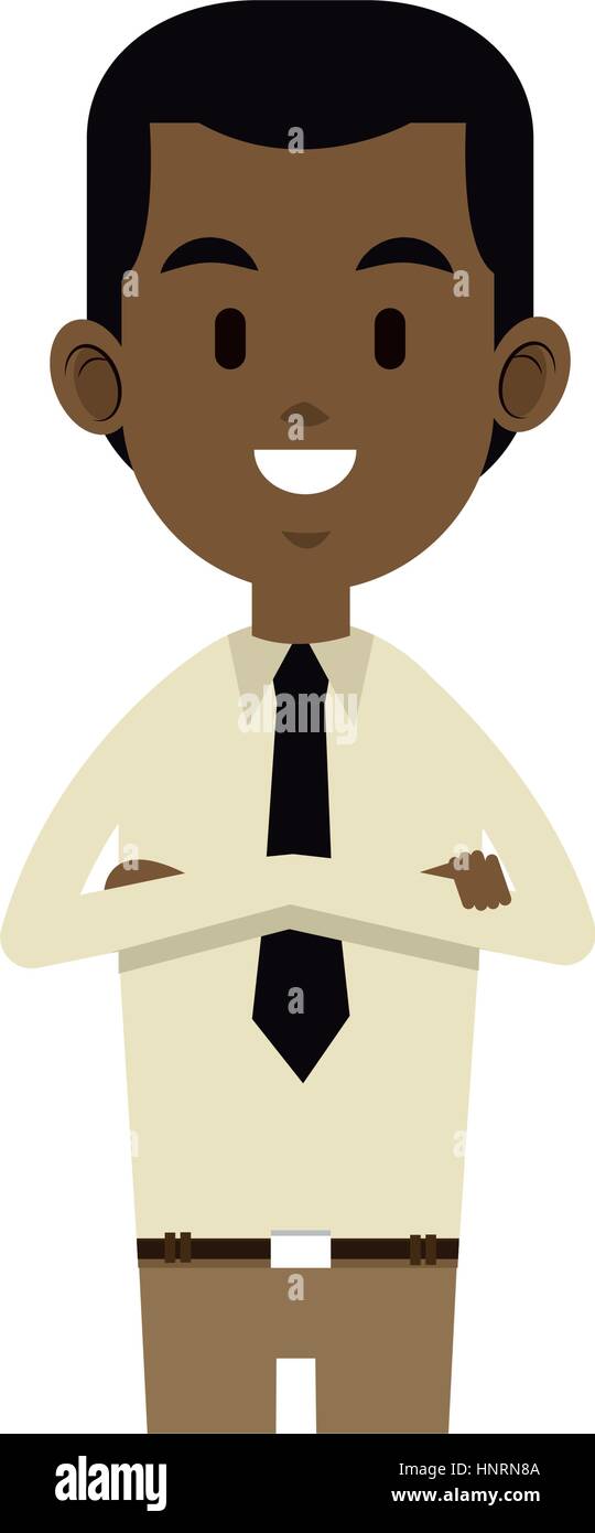 man wearing a tie cartoon icon over white background. colorful design ...