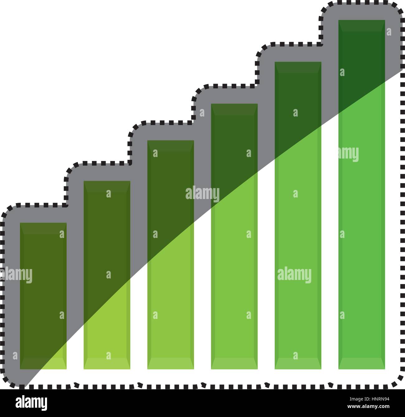 statistics bars growing icon vector illustration graphic design Stock ...
