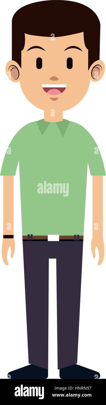 man cartoon icon over white background. colorful design. vector ...