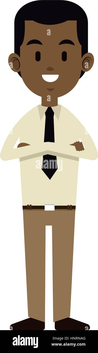 man wearing a tie cartoon icon over white background. colorful design ...