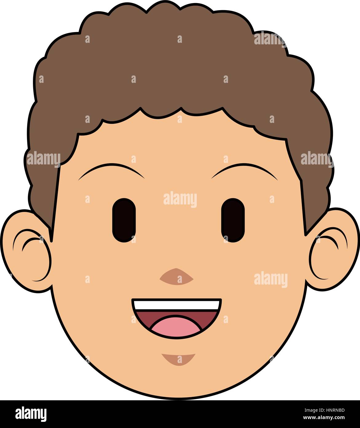 man cartoon icon over white background. colorful design. vector ...