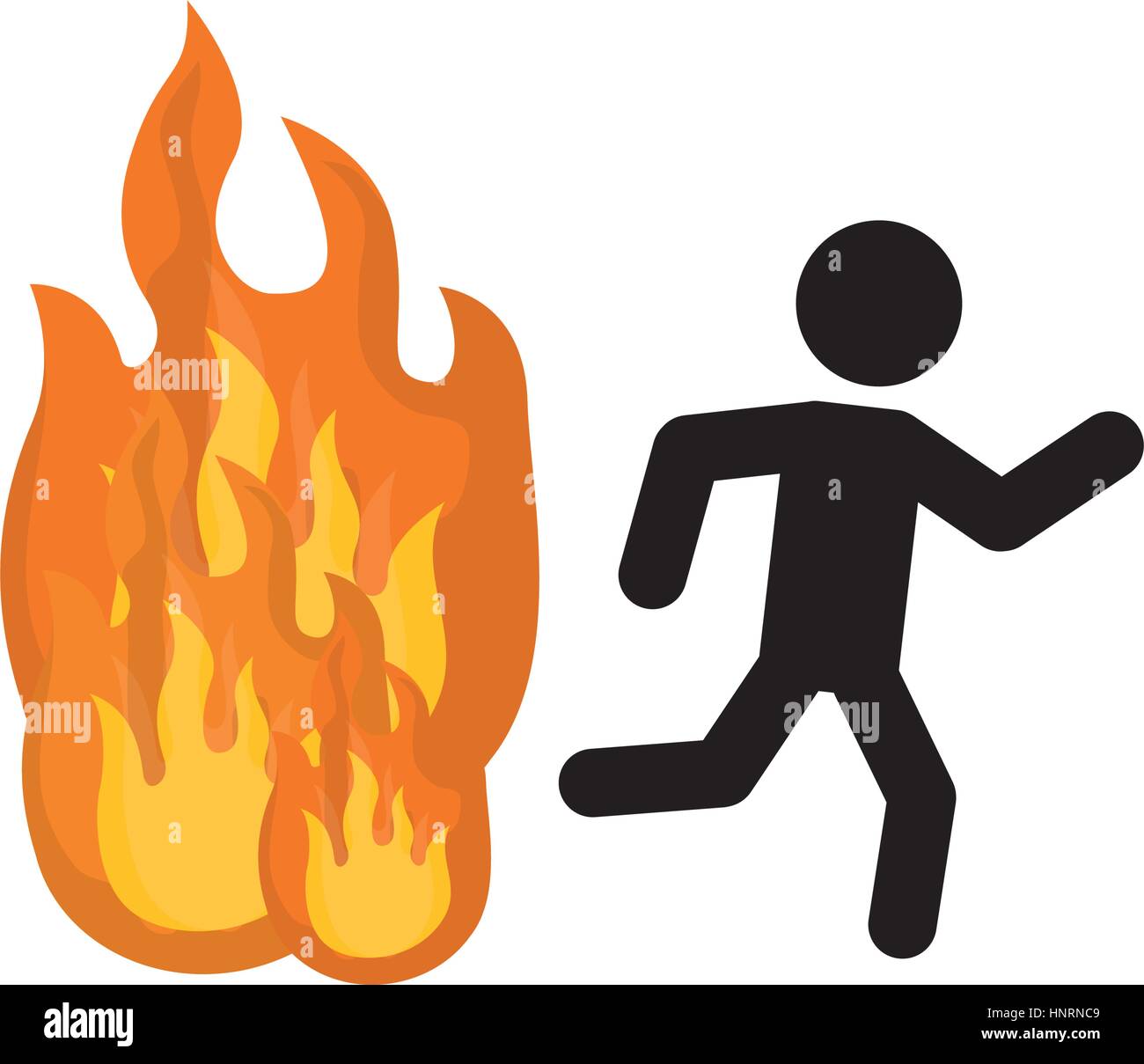 Running firefighter Stock Vector Images - Alamy