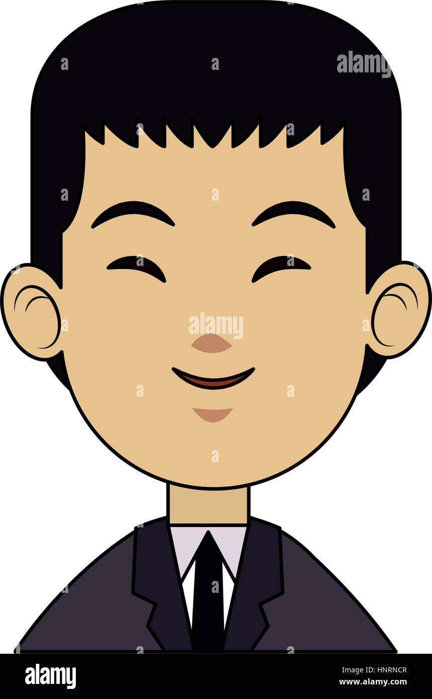 man cartoon icon over white background. colorful design. vector ...