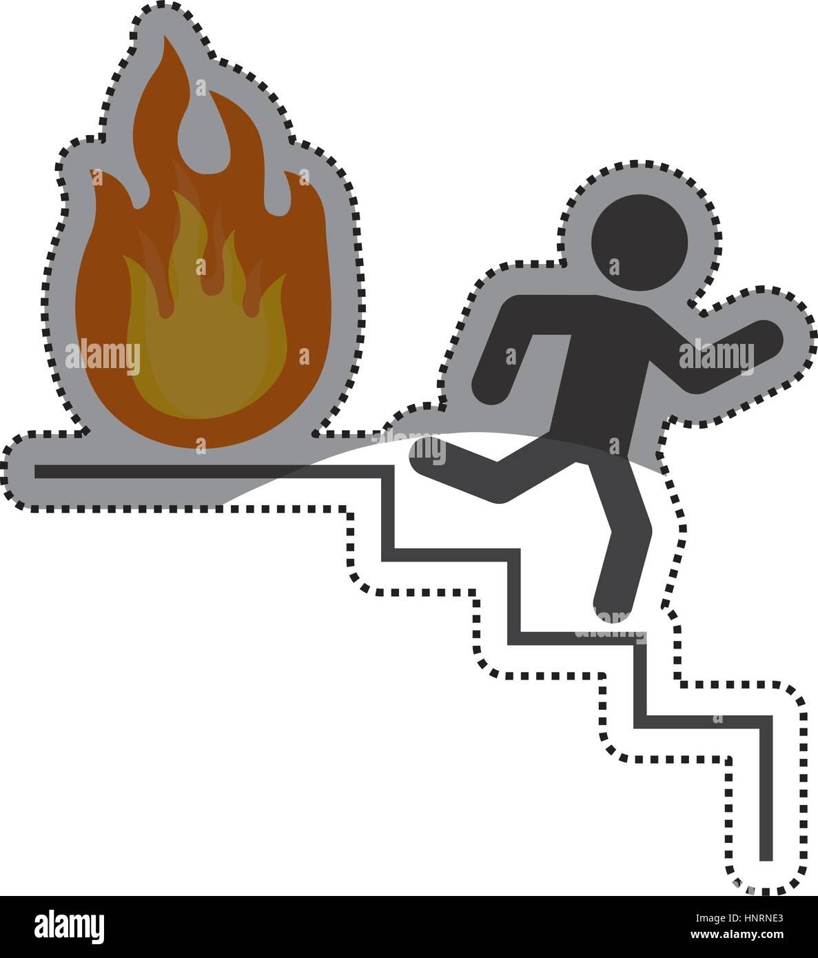 Fire emergency sign icon vector illustration graphic design Stock ...