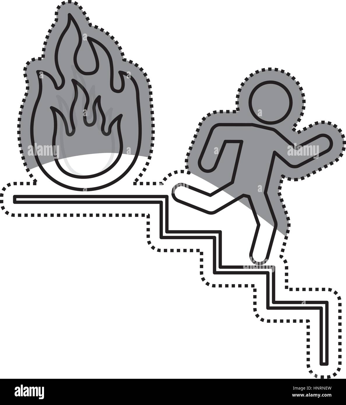 Fire emergency sign icon vector illustration graphic design Stock ...