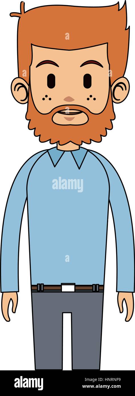 man cartoon icon over white background. colorful design. vector ...