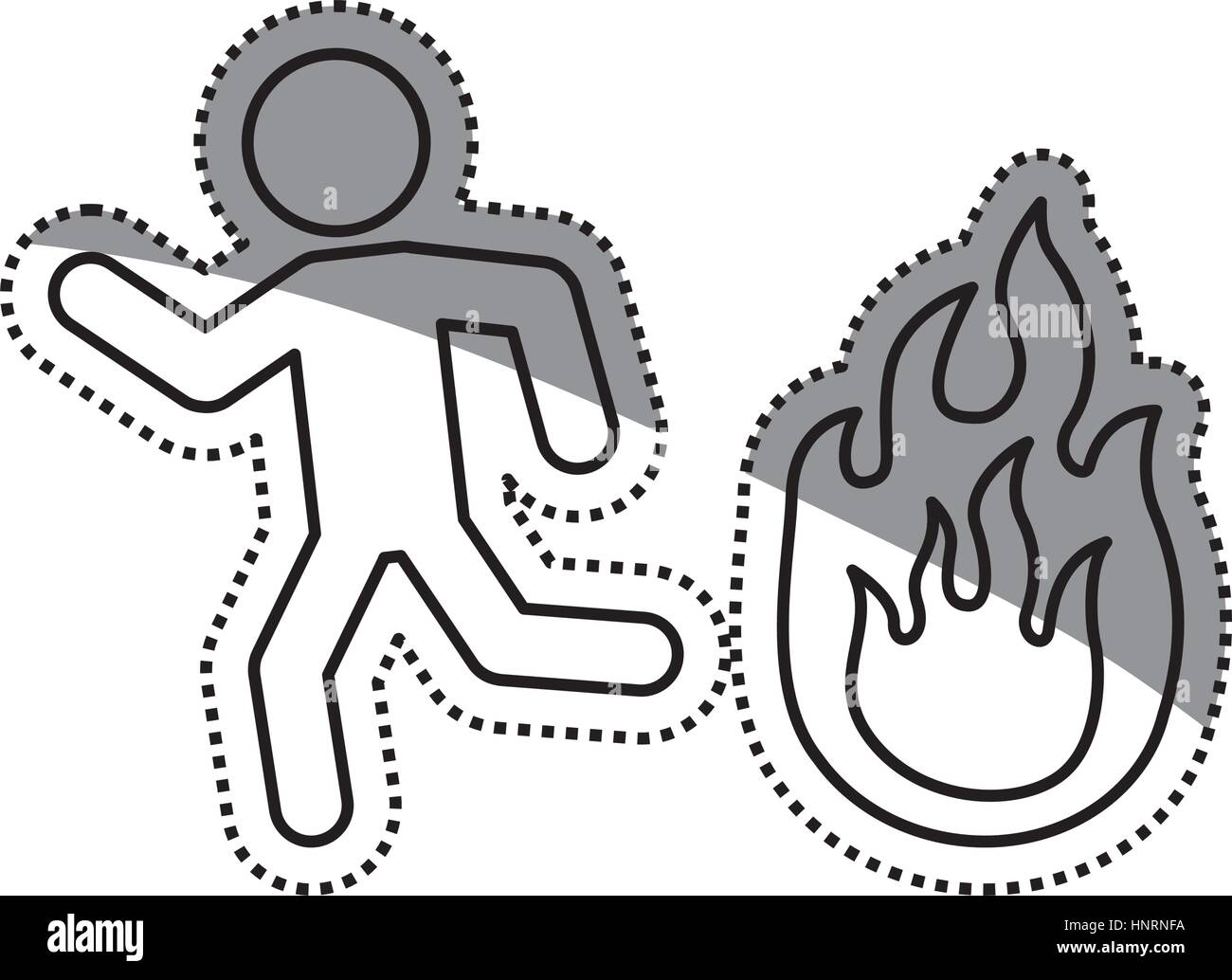 Fire emergency sign icon vector illustration graphic design Stock ...