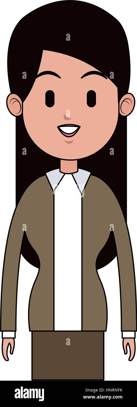 woman cartoon icon over white background. colorful design. vector ...