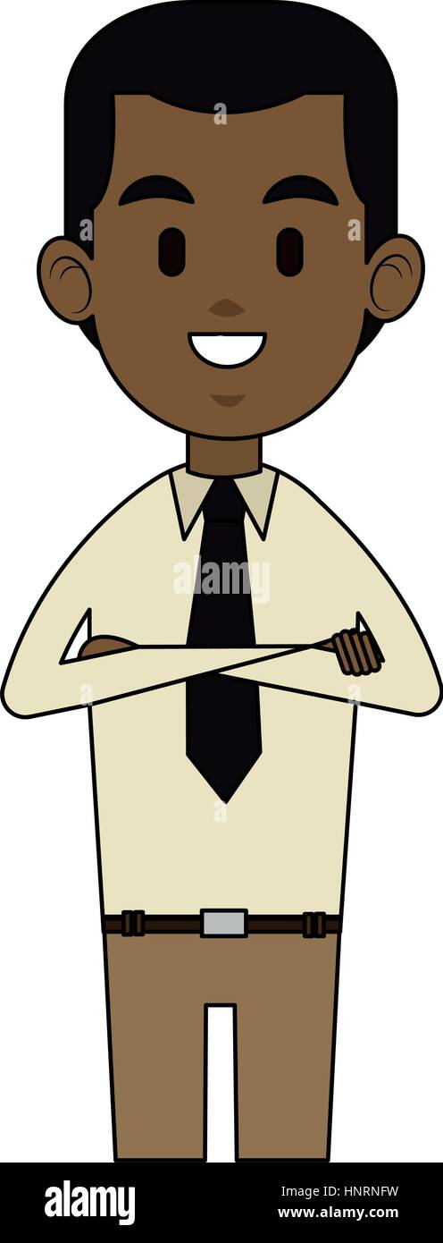 man wearing a tie cartoon icon over white background. colorful design ...