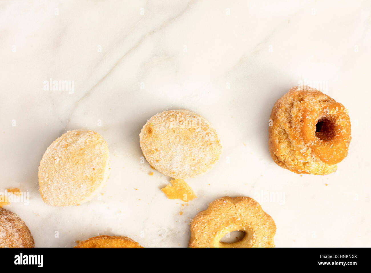 Mantecados, polvorones, and other traditional Spanish cookies Stock ...