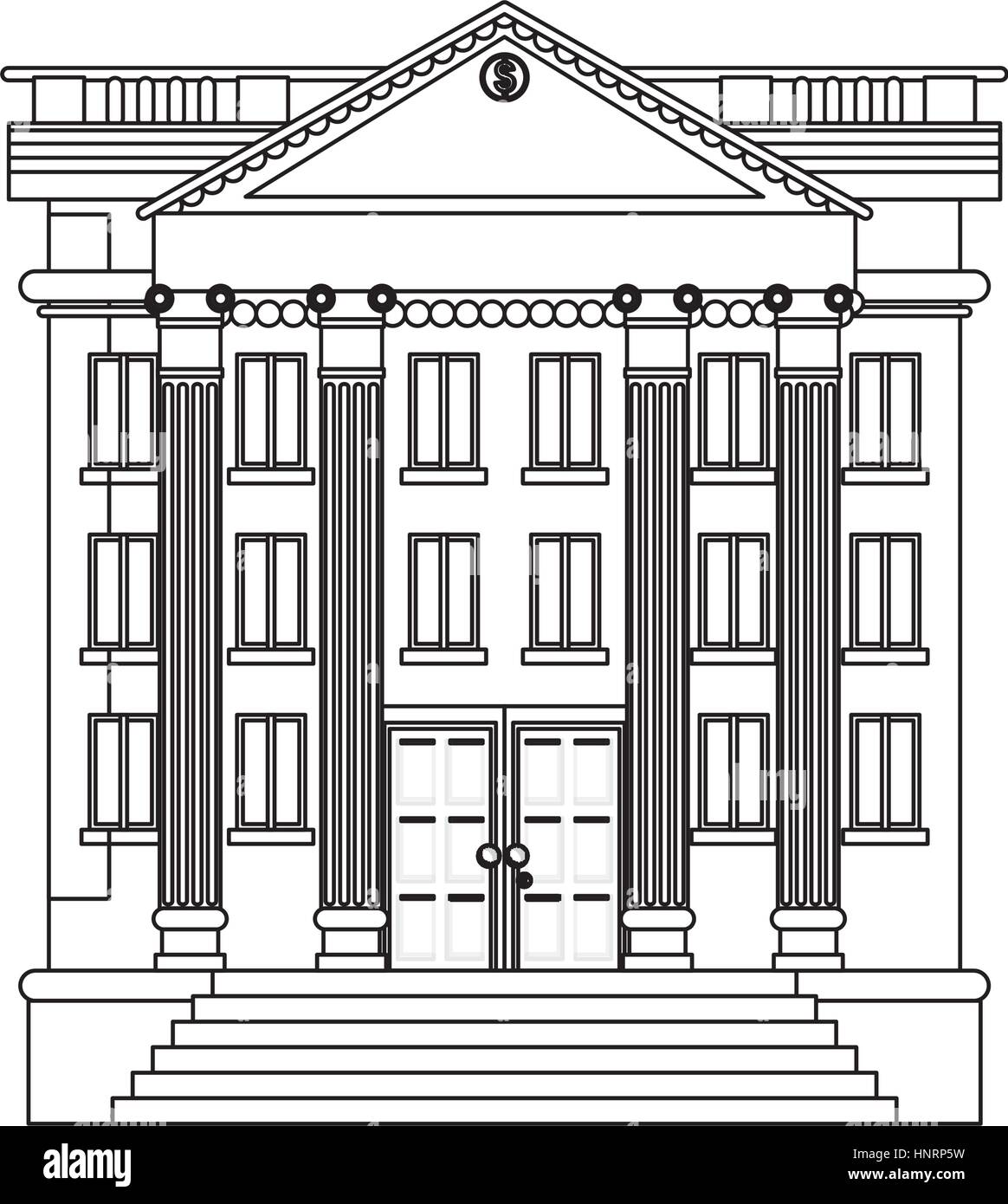 Bank building symbol icon vector illustration graphic design Stock ...