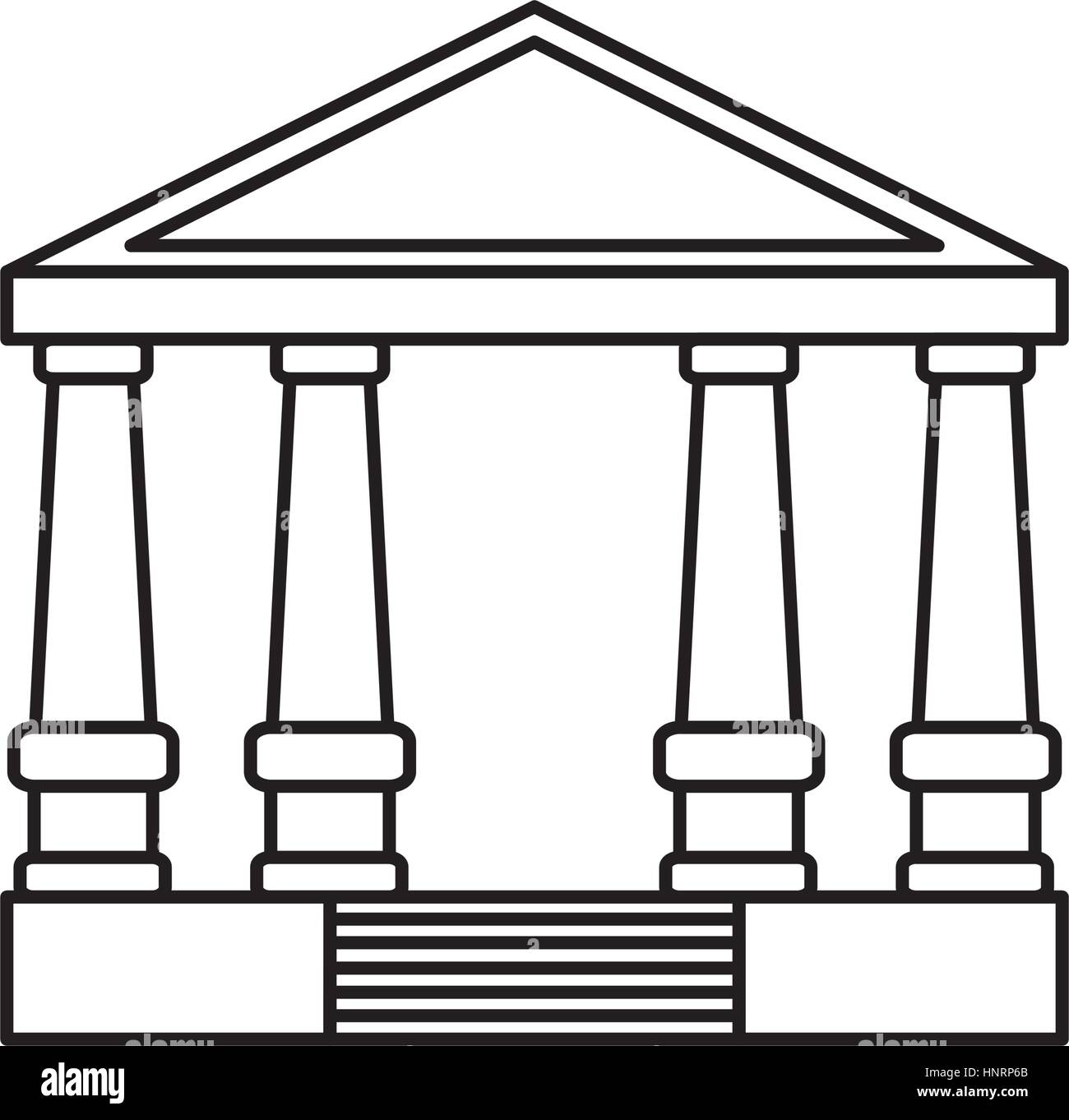 Bank building symbol icon vector illustration graphic design Stock ...