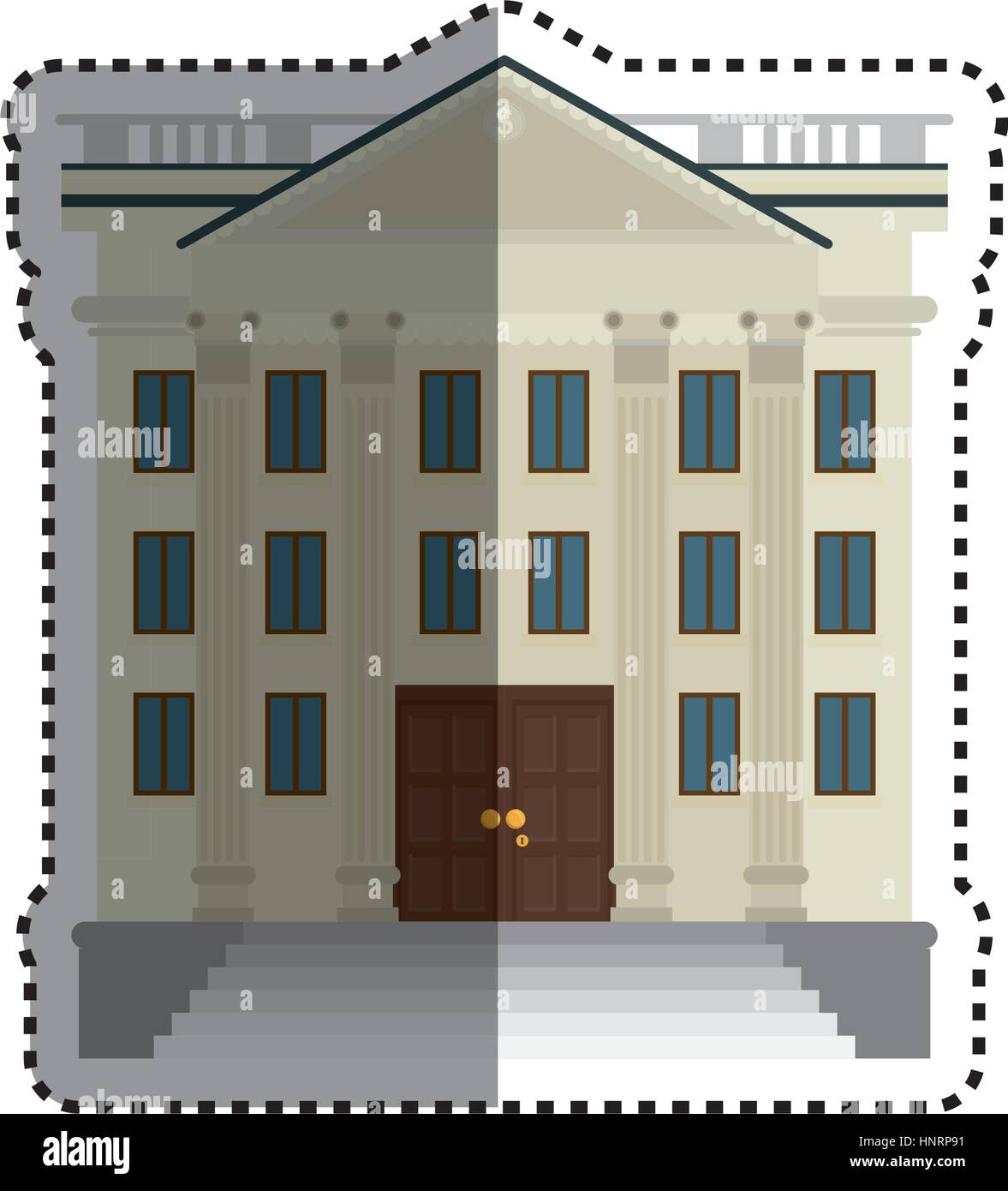 Bank building symbol icon vector illustration graphic design Stock ...