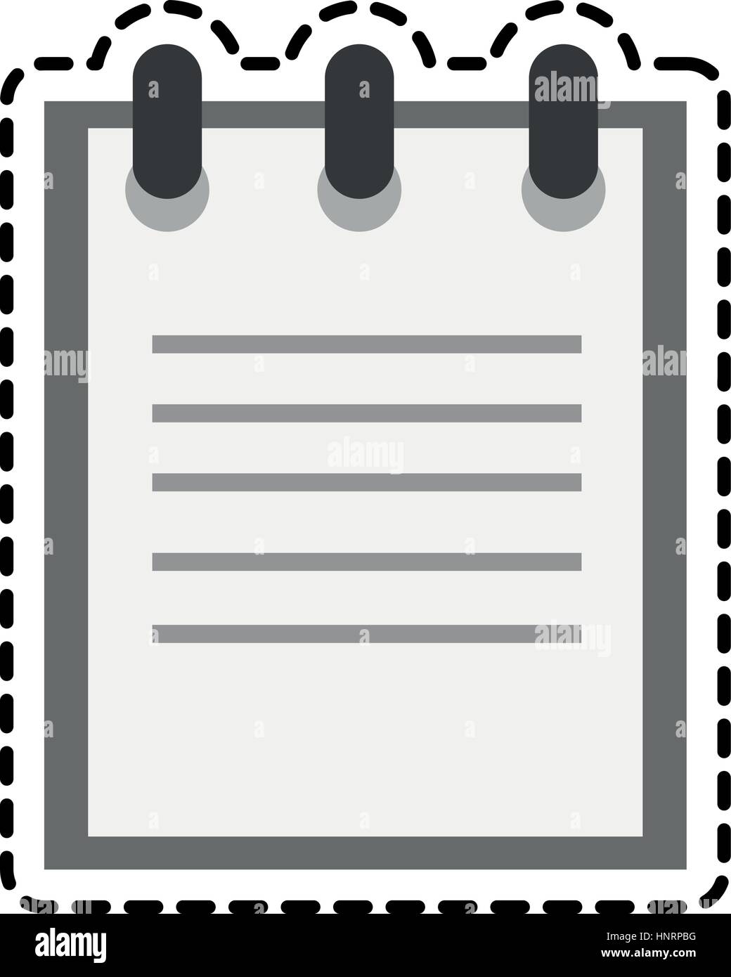 notebook icon over white background. vector illustration Stock Vector ...