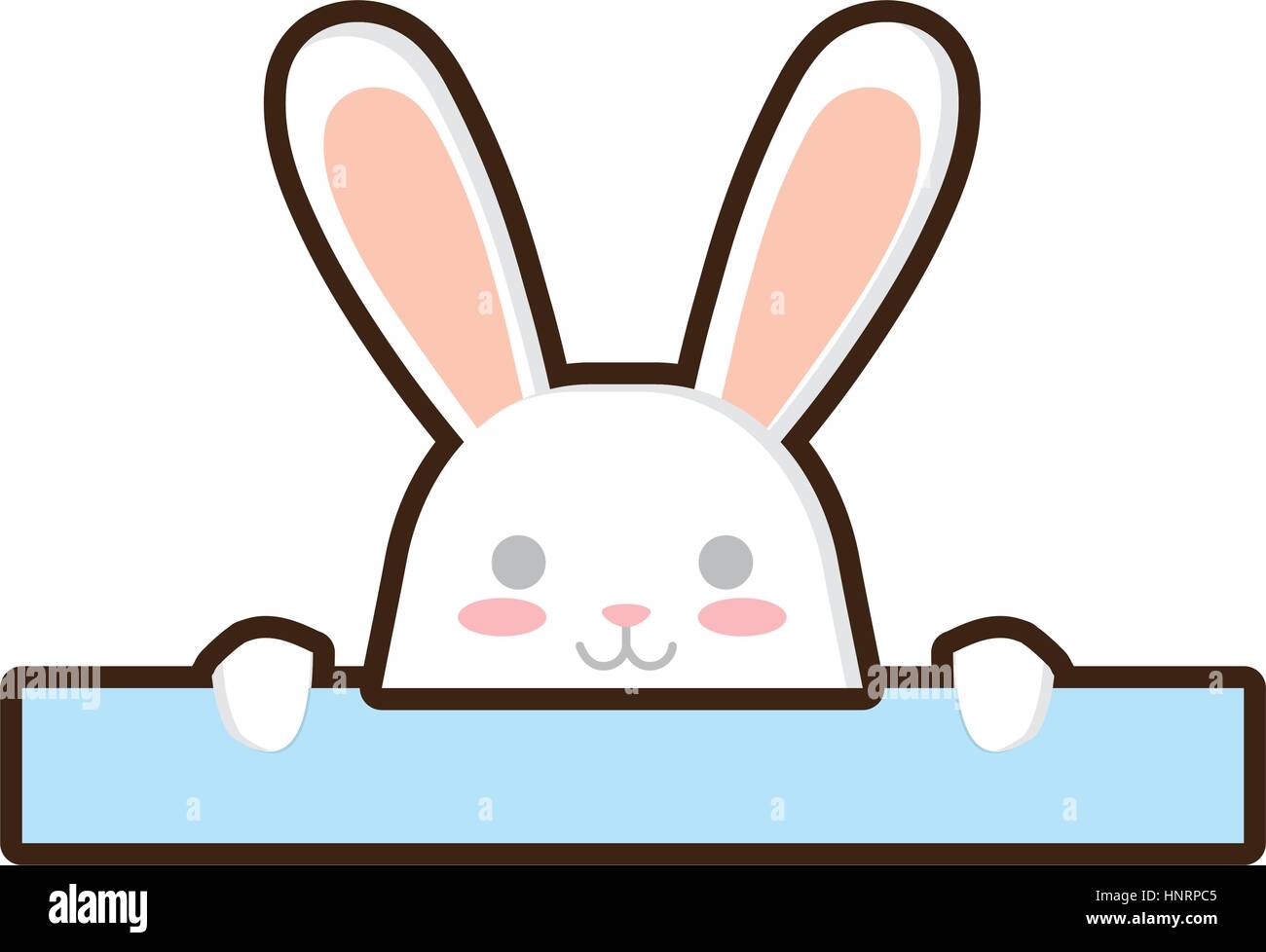 easter bunny looking front vector illustration eps 10 Stock Vector ...