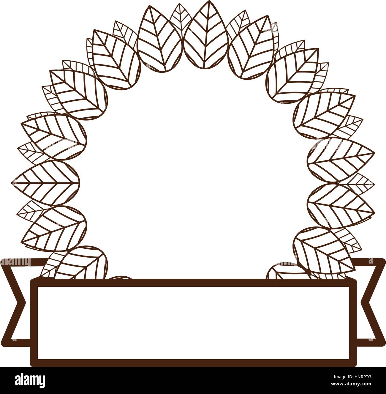 floral label leaves decorative frame banner vector illustration eps 10 ...