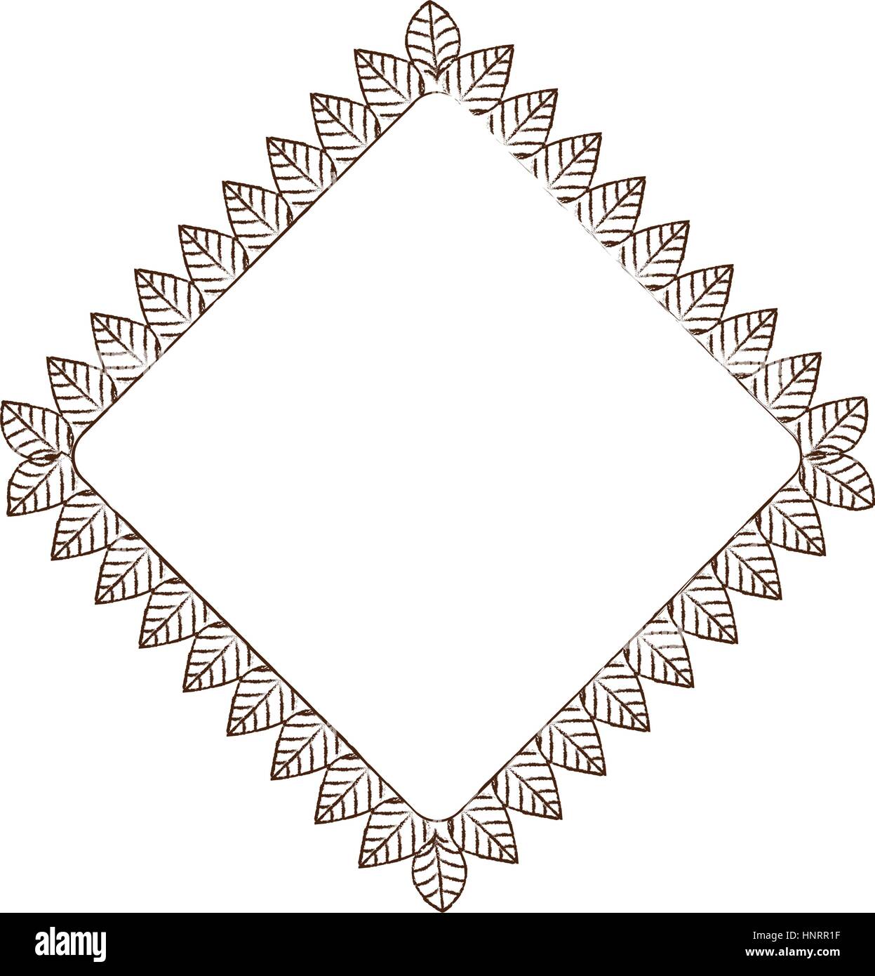 rhombus decorative leaves floral vector illustration eps 10 Stock ...