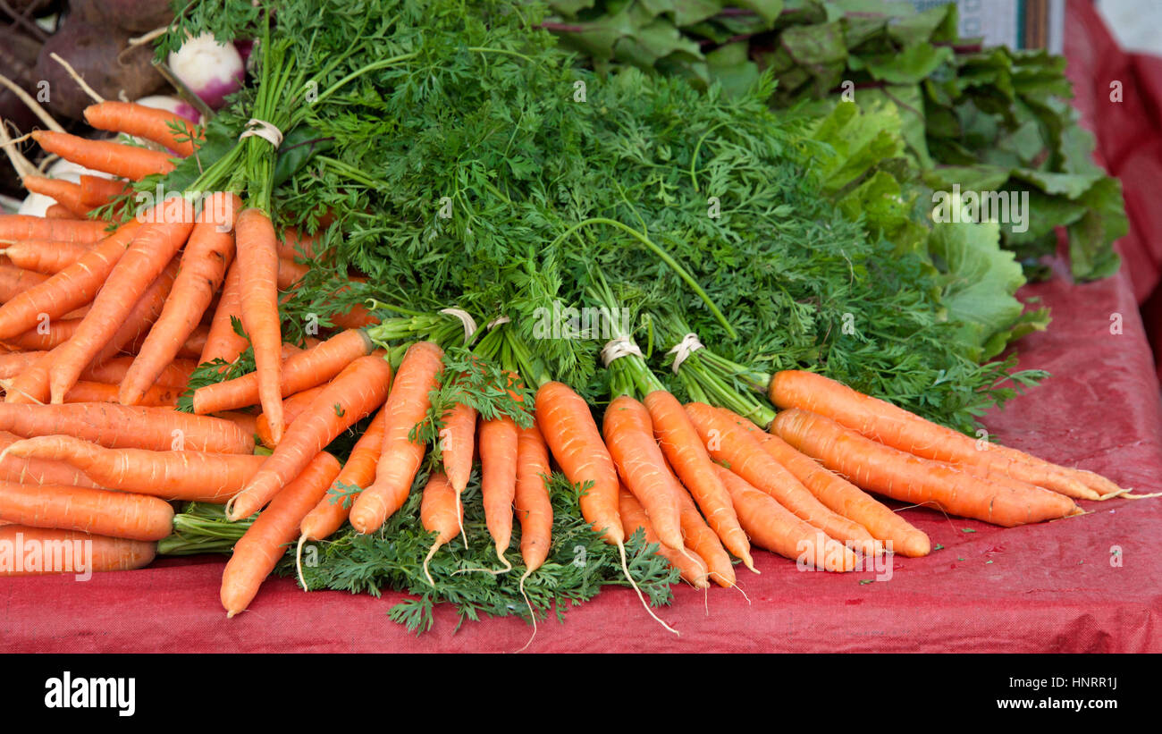 Whole natural carrots at local farmers market northern california Bay ...