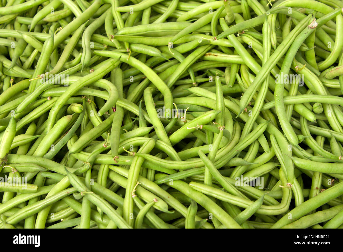 Green beans at Farmers Market in Northern California Bay Area Stock ...