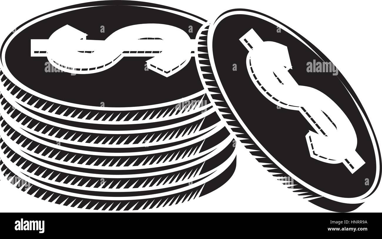 Coins currency money stack pictogram hi-res stock photography and ...