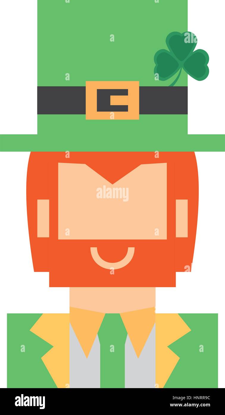 face leprechaun st patricks day vector illustration eps 10 Stock Vector ...