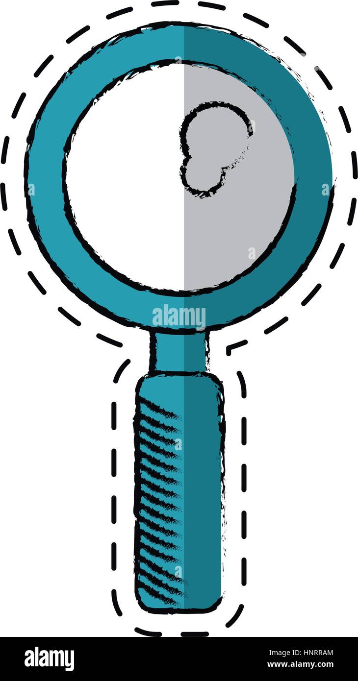 cartoon search discovery observe loupe icon vector illustration eps 10 ...