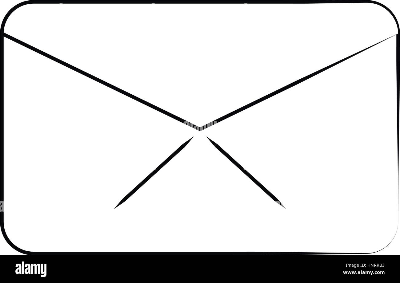 message envelope email communication thin line vector illustration eps ...