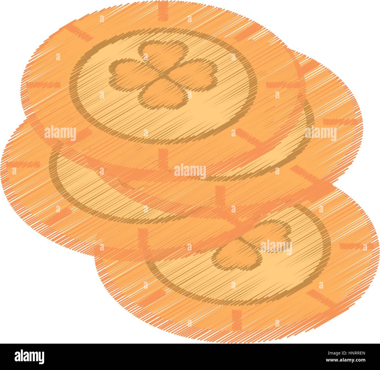 drawing gold coin st patricks day vector illustration eps 10 Stock ...