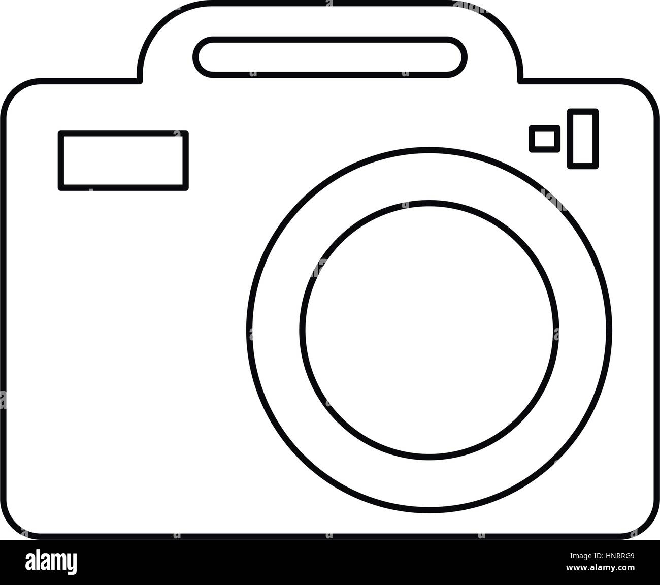 photo camera picture image thin line vector illustration eps 10 Stock ...