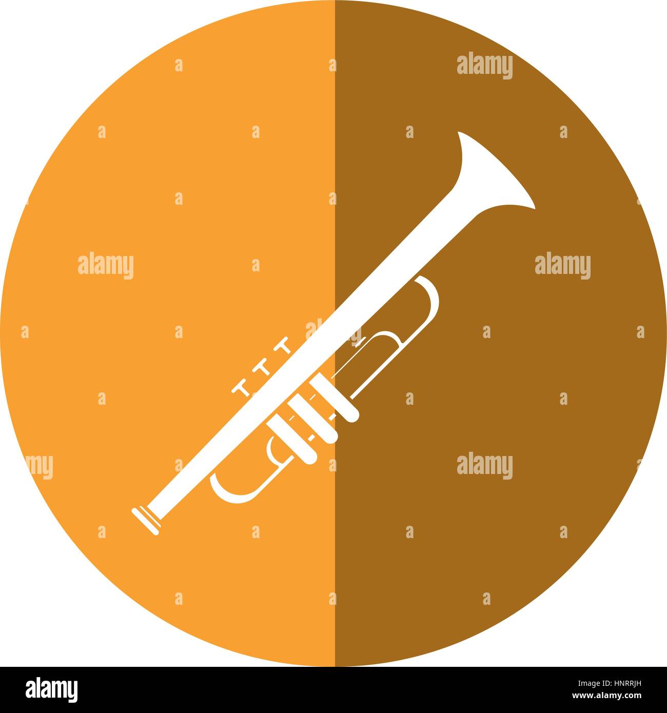 trumpet musician instrument icon shadow vector illustration eps 10 ...