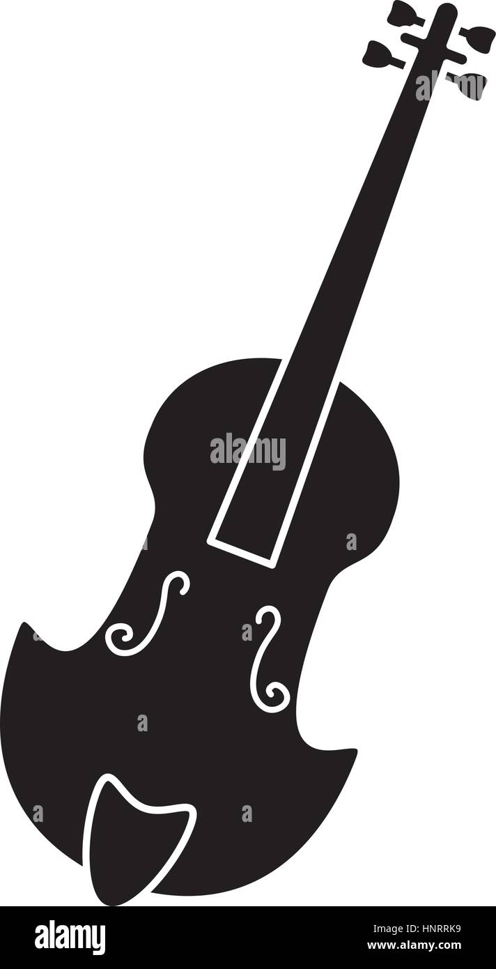 fiddle classical music instrument pictogram vector illustration eps 10 ...