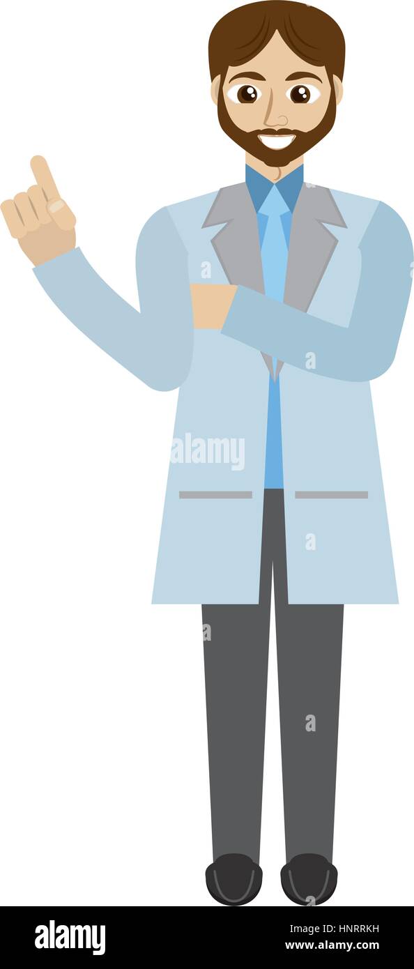 beard doctor male professional work vector illustration eps 10 Stock ...