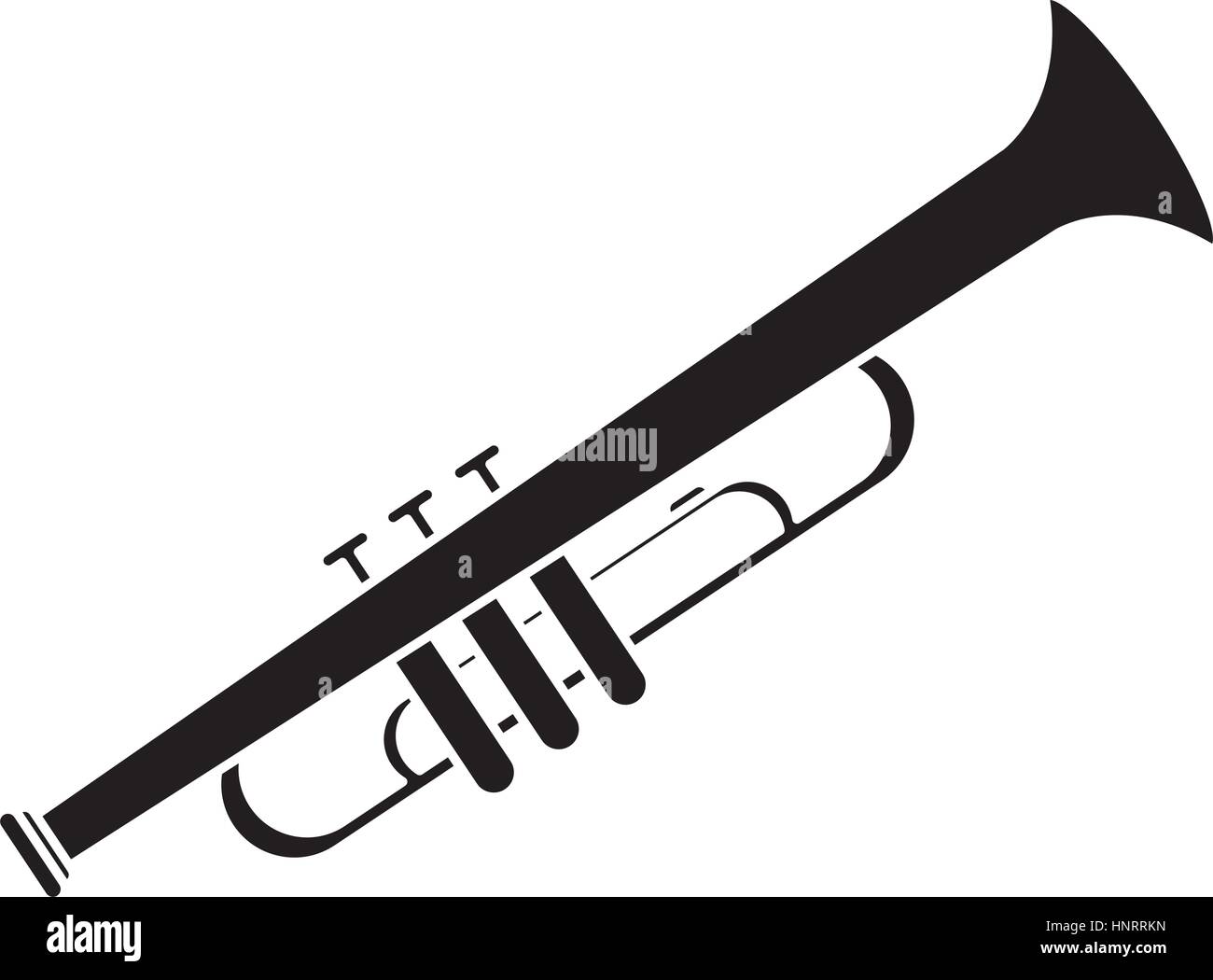 trumpet musician instrument icon pictogram vector illustration eps 10 ...