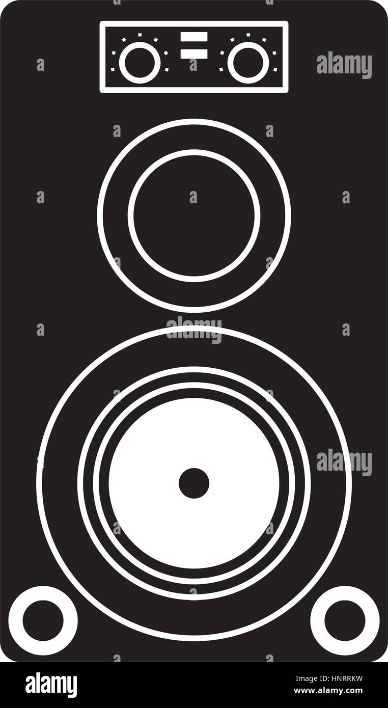 musical speaker audio stereo pictogram vector illustration eps 10 Stock ...
