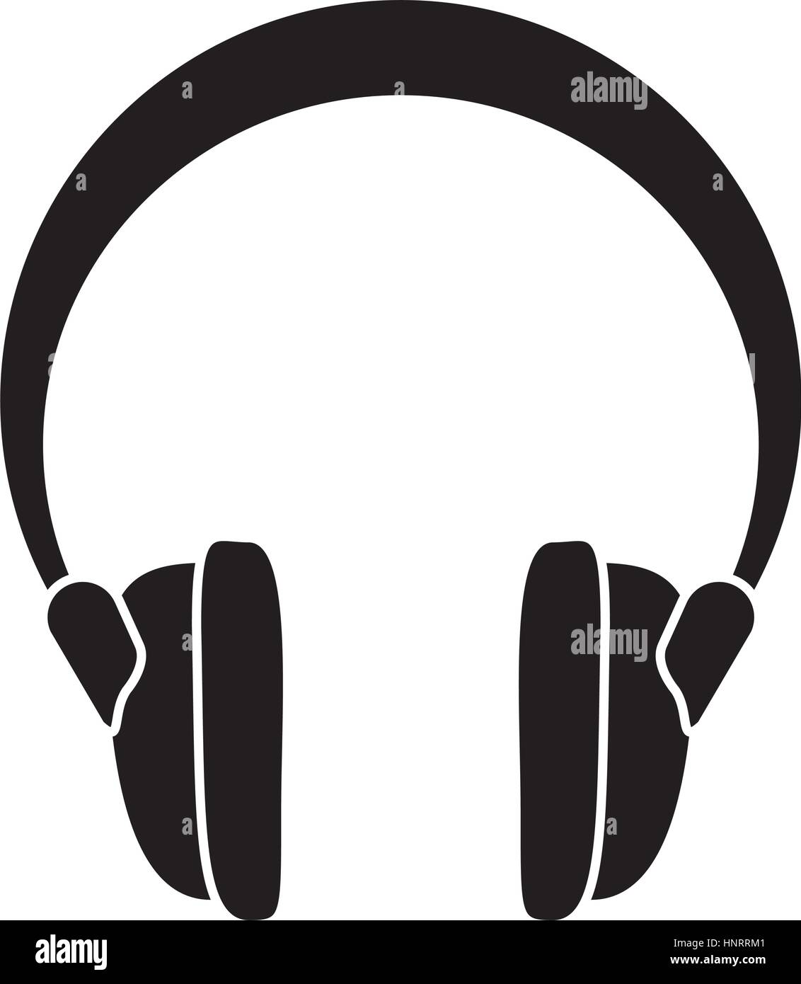 headphones music sound device pictogram vector illustration eps 10 ...